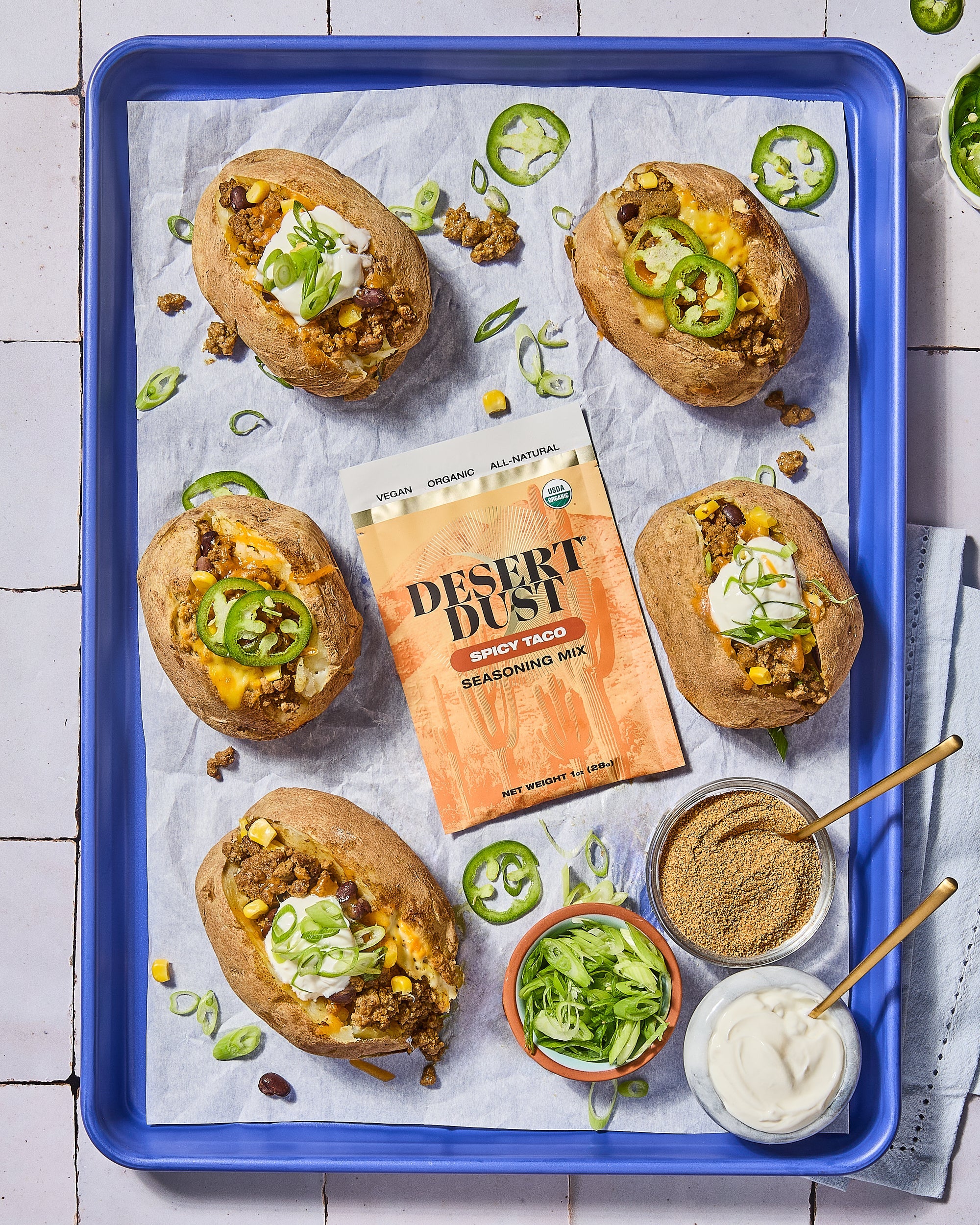 Easy Taco-Seasoned Loaded Potatoes – Desert Dust